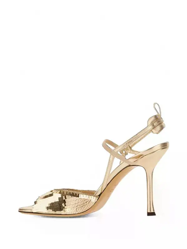 Fendi Very Colibrì Sequin-embellished Leather Sandals
