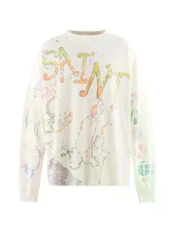SAINT MXXXXXX X Coco Star Sims Graphic-print T-shirt - Neutrals