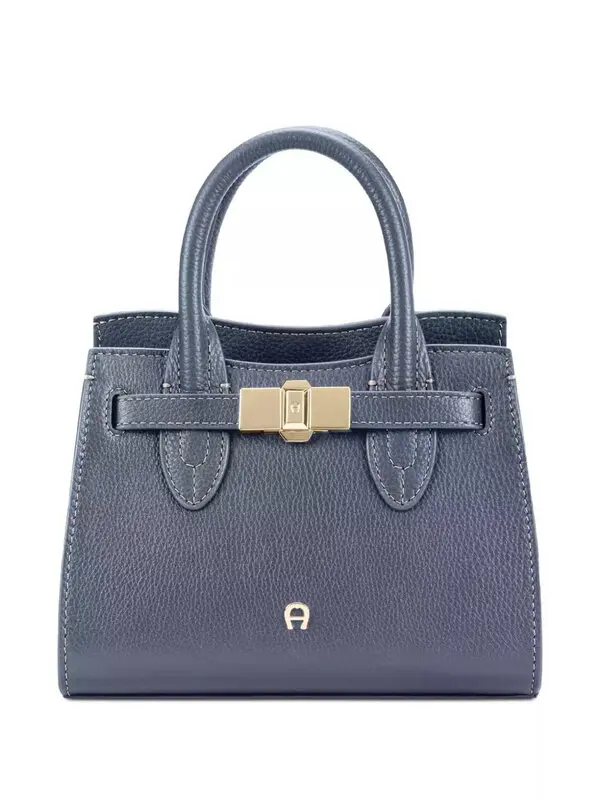 AIGNER Small Farah Grained-leather Tote Bag