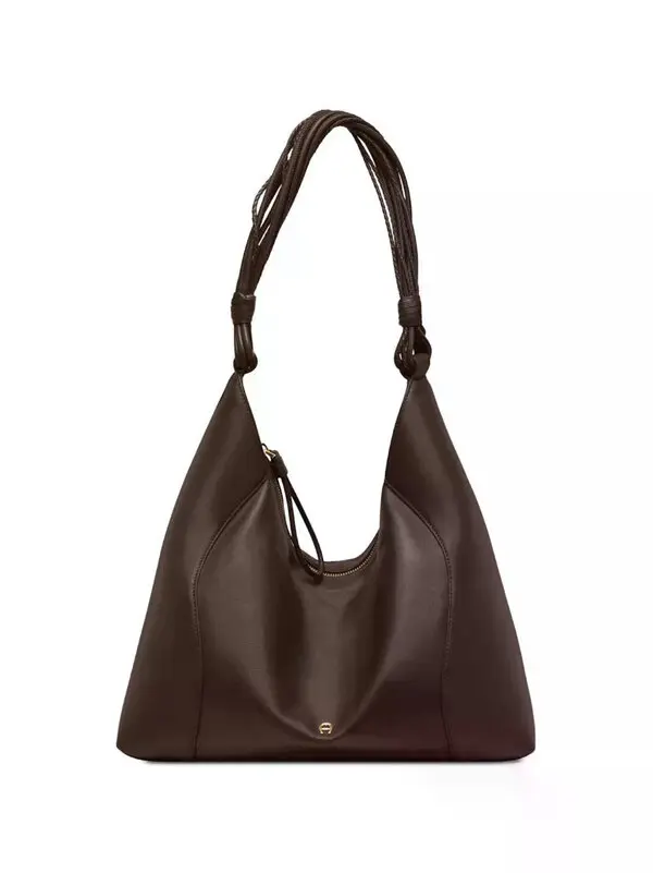 AIGNER Large Giara Braided-strap Leather Shoulder Bag