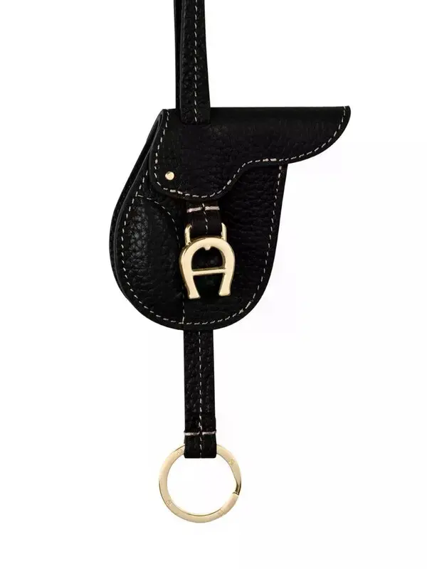 AIGNER Fashion Saddle Leather Keychain