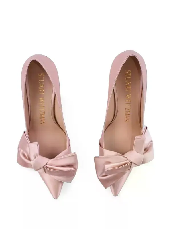 STUART WEITZMAN Bow-detail Pointed-toe Pumps