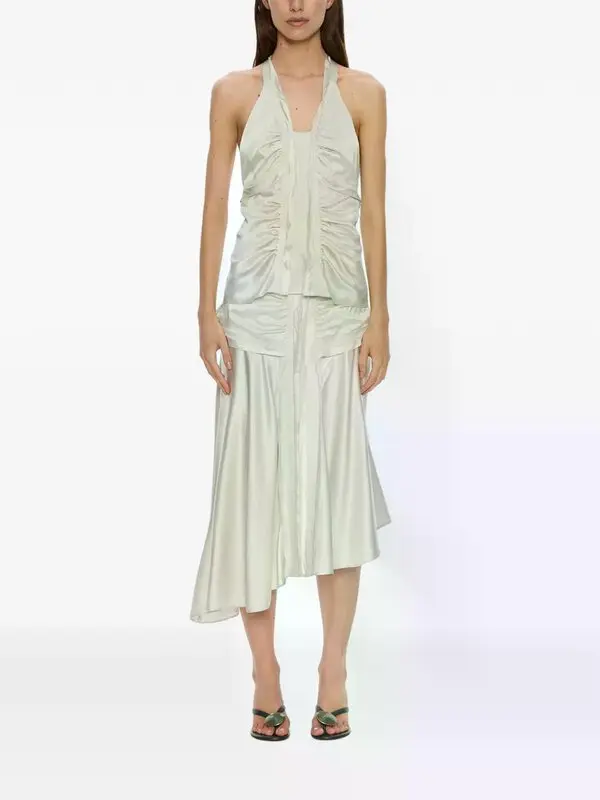 Christopher Esber Gwen Invert Ruched Midi Skirt - Neutrals