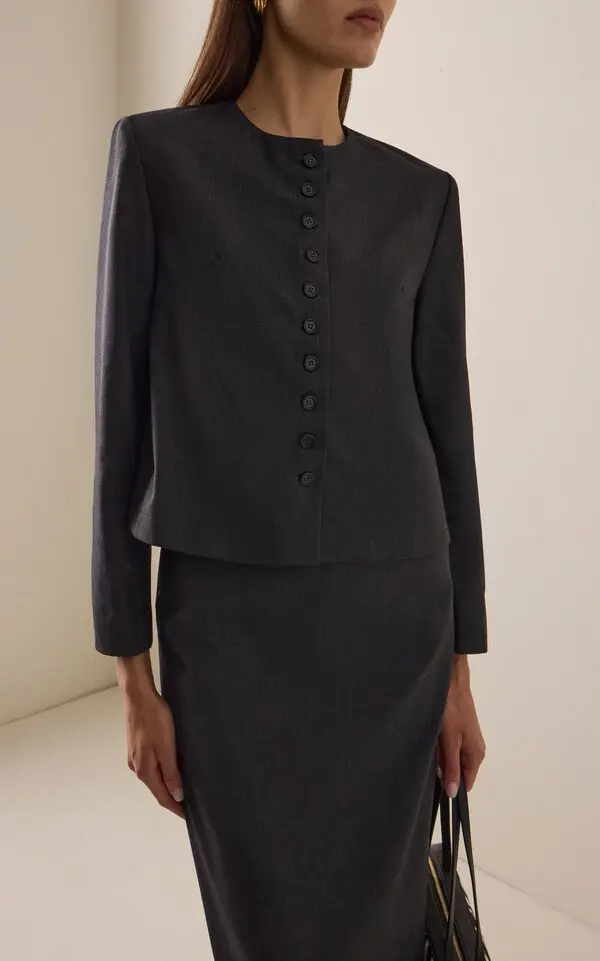 THE FRANKIE SHOP Katya Button-up Crepe Top