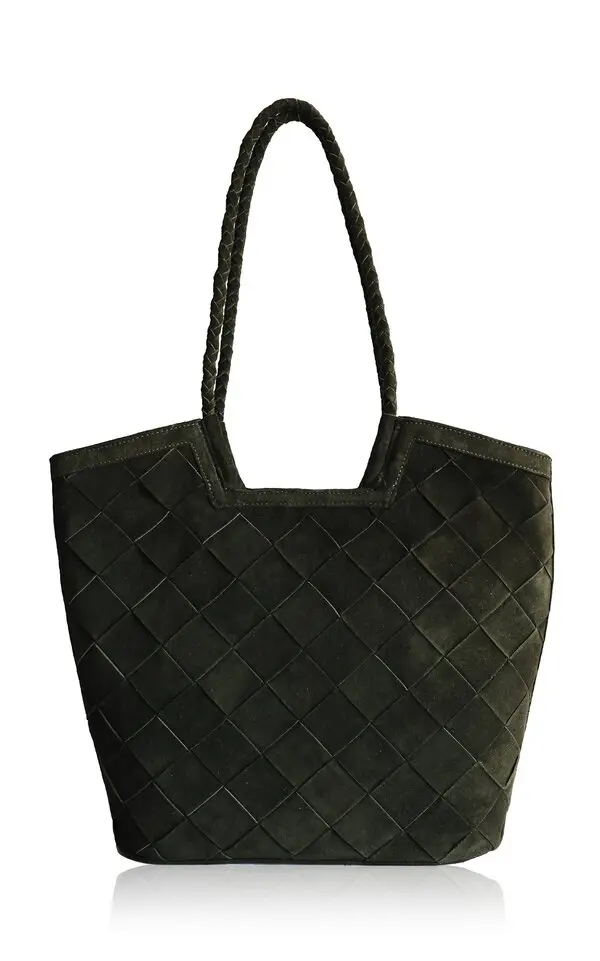 BEMBIEN Camilla Large Suede Tote Bag - Olive