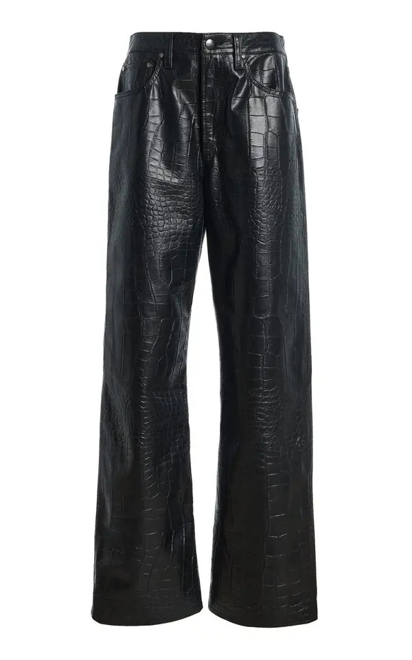 AGOLDE Verica Faux Leather Wide-leg Pants