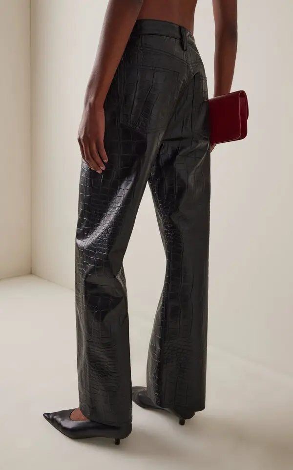 AGOLDE Verica Faux Leather Wide-leg Pants
