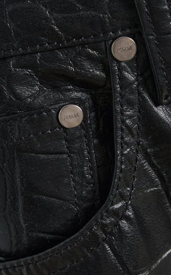 AGOLDE Verica Faux Leather Wide-leg Pants