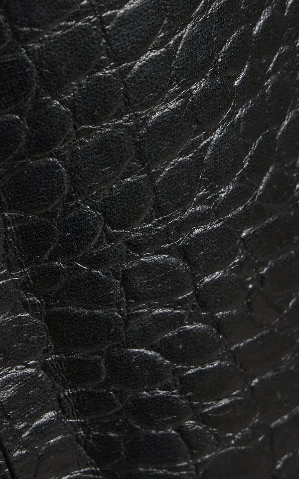 AGOLDE Verica Croc-embossed Faux Leather Mini Skirt