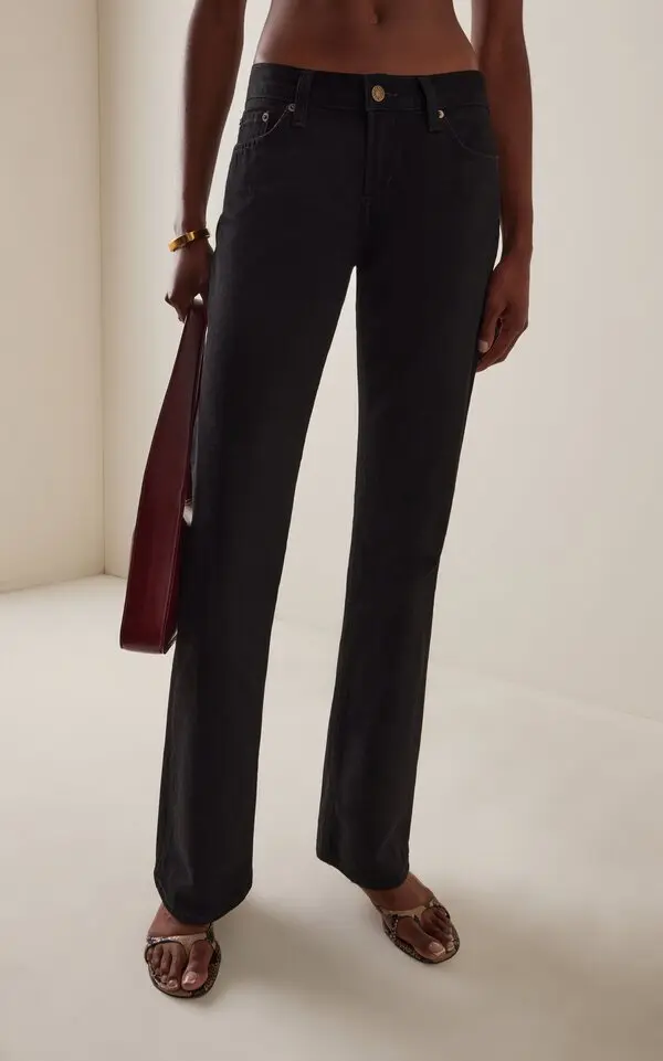 AGOLDE Rigid Low-rise Flared-leg Jeans - Black