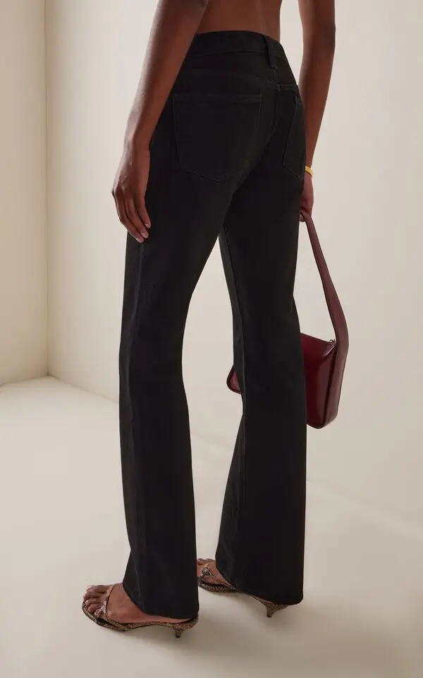 AGOLDE Rigid Low-rise Flared-leg Jeans - Black