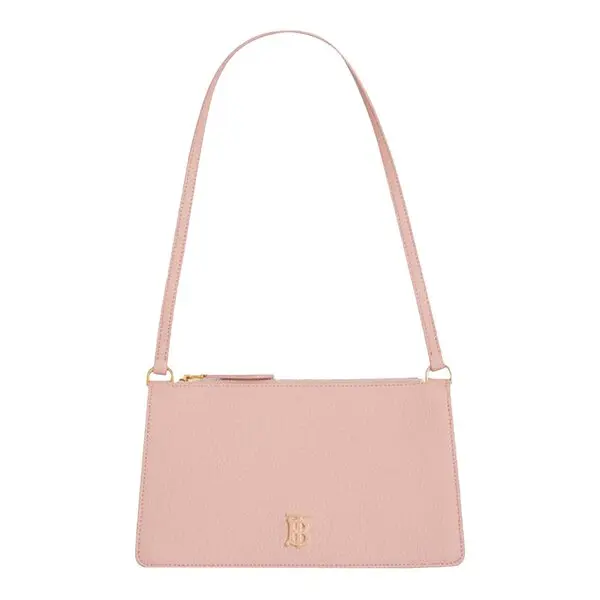 Burberry Mini Tb Grainy Leather Pouch Handbag