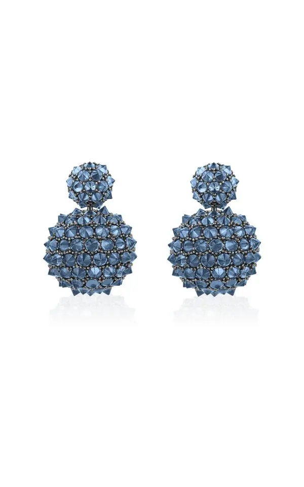 Goshwara Melange' 18k Yellow Gold Sapphire Drop Earrings