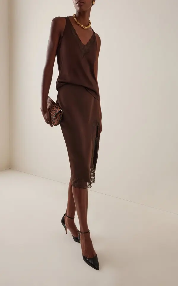 Balmain Lace Knit Tank Top