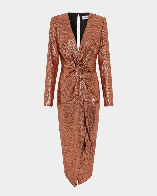 16Arlington Vesta Midi Dress - Copper