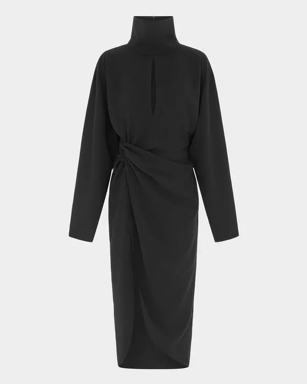 16Arlington Mis Midi Dress - Black