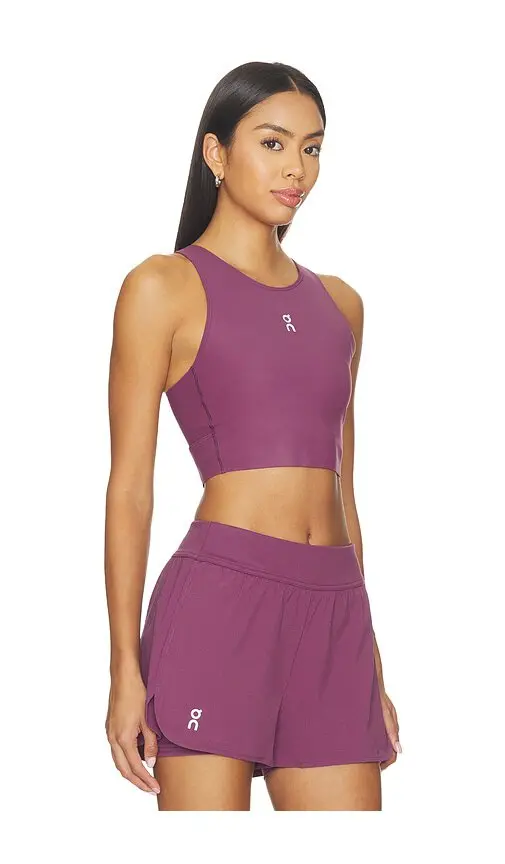 On Court Crop Top In Purple