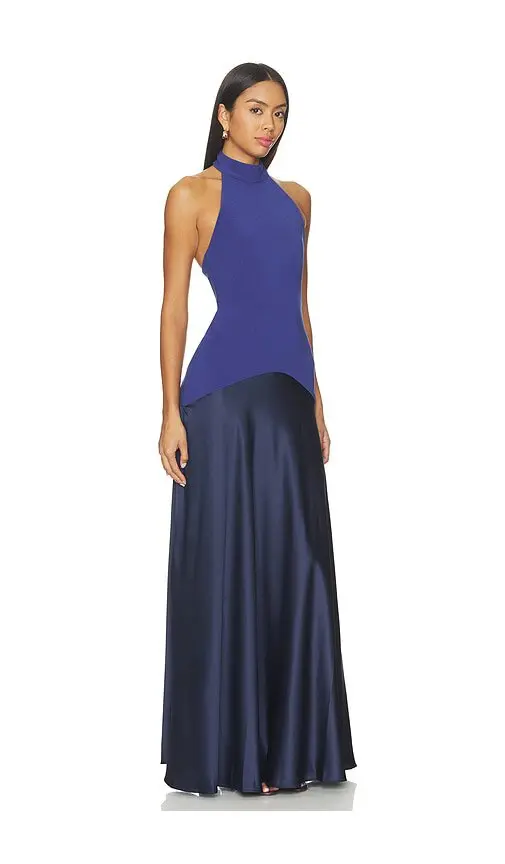 NOOKIE Alice High Neck Maxi Dress - Navy