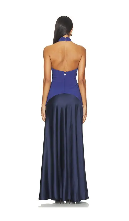 NOOKIE Alice High Neck Maxi Dress - Navy