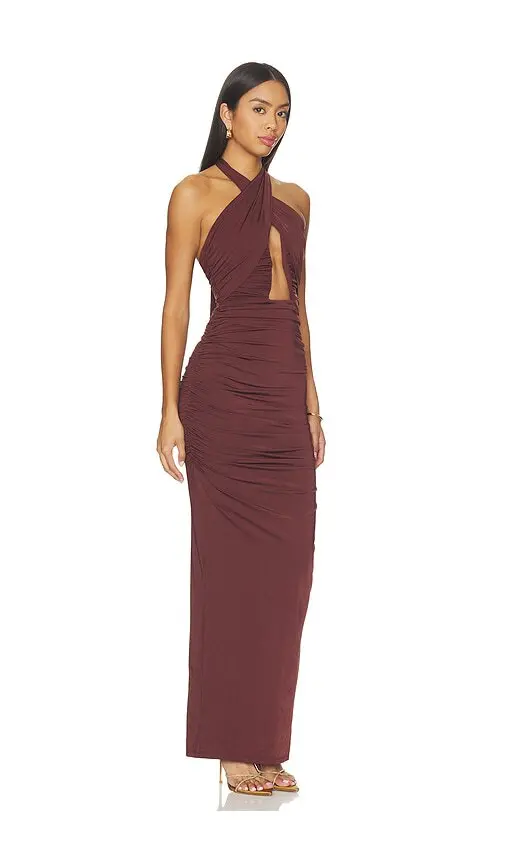 NOOKIE Charlize Multi-way Maxi Dress In Brown