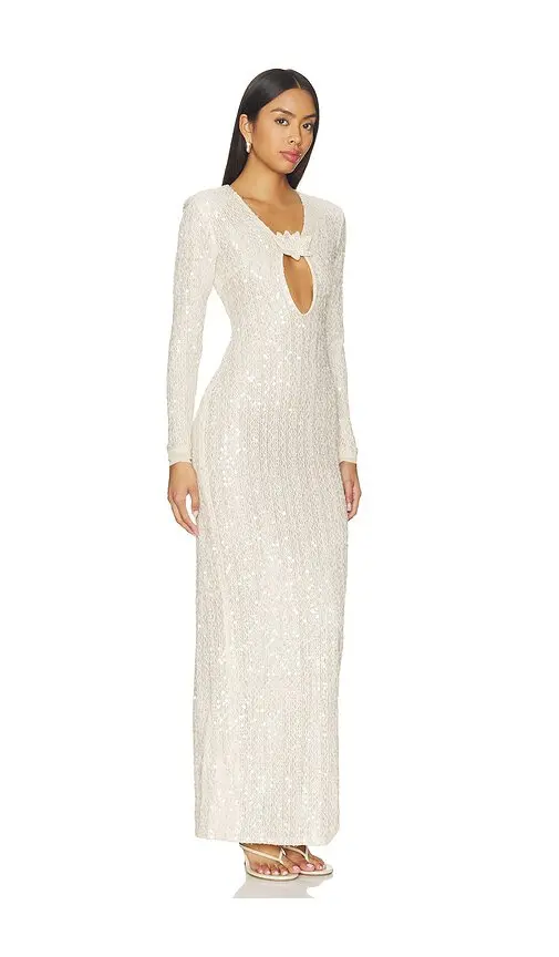 PatBO Lara Crochet Plunge Maxi Dress