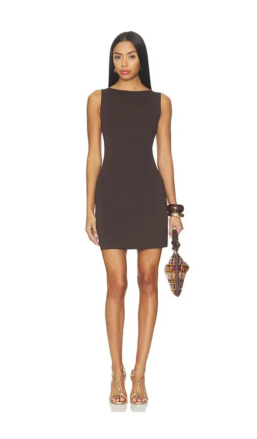 Cult Gaia Rimo Dress In Brown