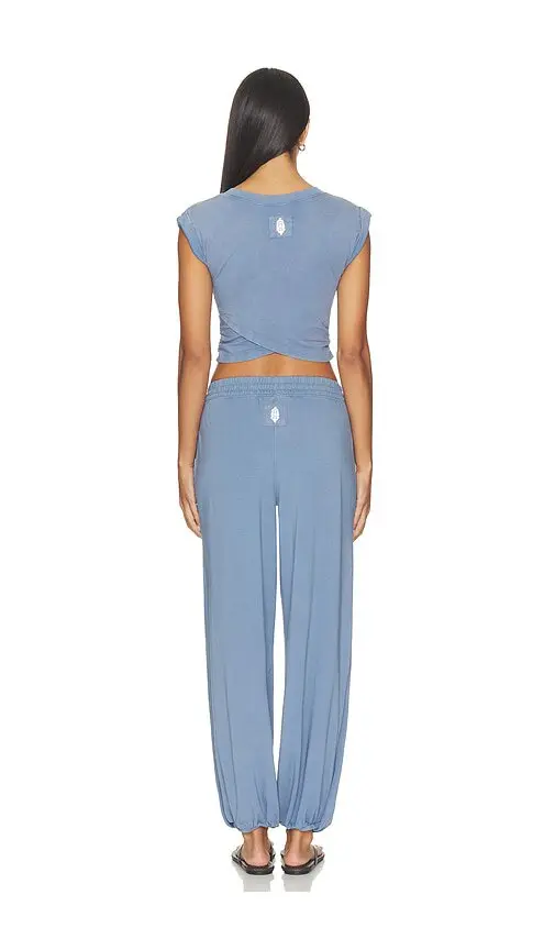 Free People X Hot Shot Crossover Set In Blue