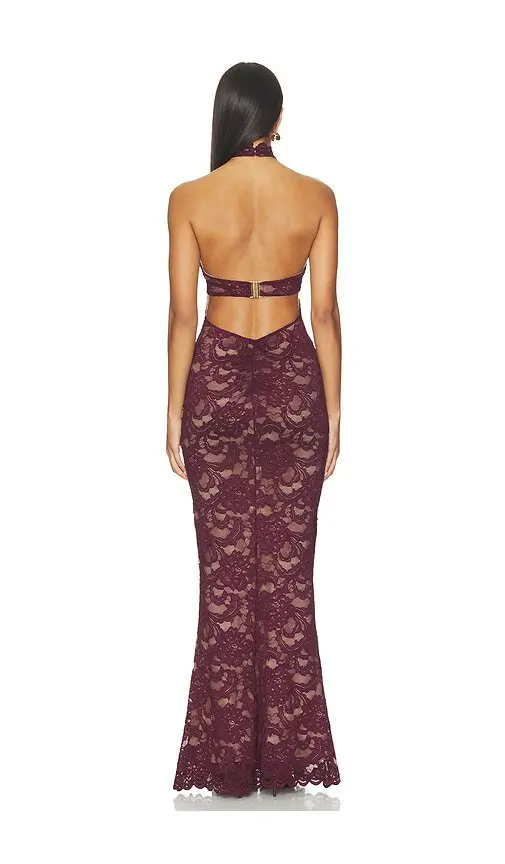 NOOKIE Delphine Lace Halter Gown