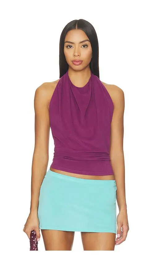 MADISON THE LABEL Mindy Top In Mauve