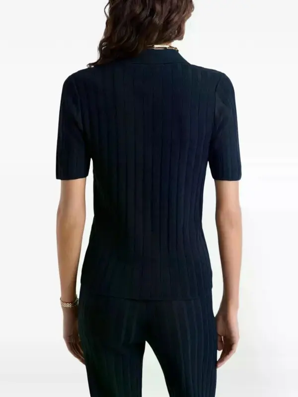 Sporty & Rich Ribbed-knit Embroidered-logo Trousers