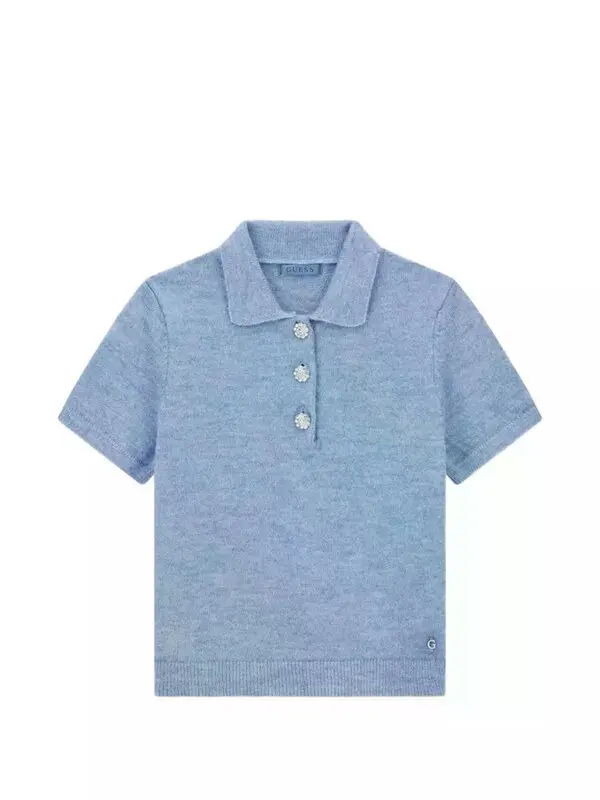 Guess Ophelia Crystal-embellished Polo Top