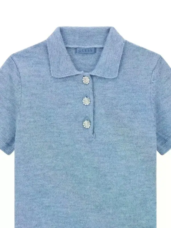 Guess Ophelia Crystal-embellished Polo Top