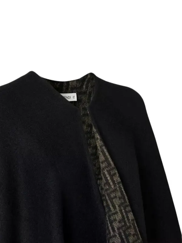 Fendi Fringed Ff-motif Poncho