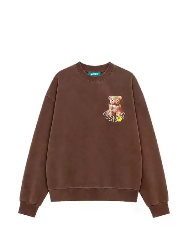 BARROW Graphic-print Cotton Sweatshirt - Brown