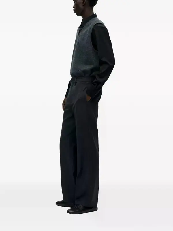 BERNER KUHL Soft Blazer Flannel Wool Trousers - Grey