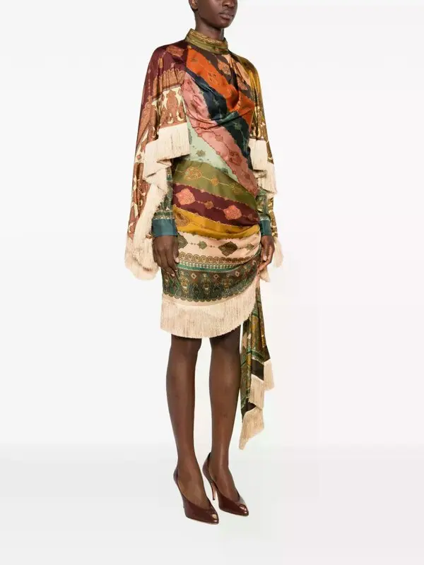 Zimmermann Valiant Fringed Mini Dress - Brown