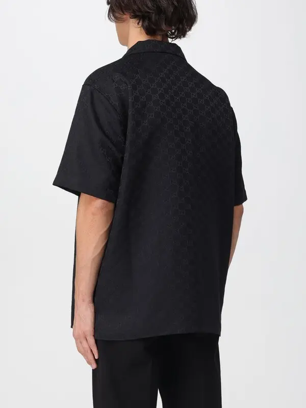 Gucci Linen Blend Shirt With Monogram