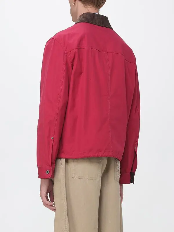 Loewe Workwear Cotton Jacket With Velvet Contrast Collar