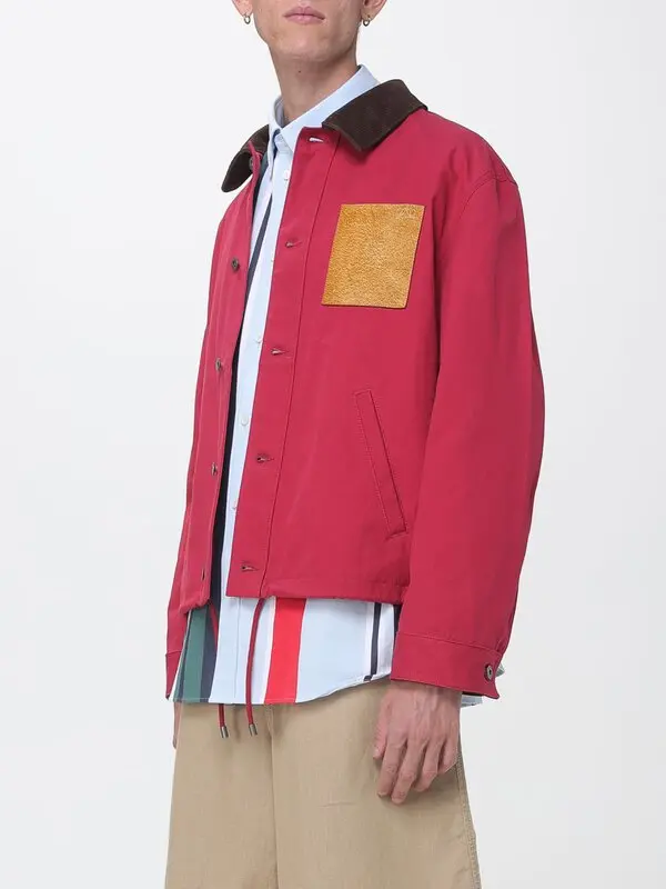 Loewe Workwear Cotton Jacket With Velvet Contrast Collar