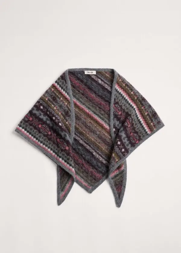ME+EM Fairisle Shrunken Triangle Scarf