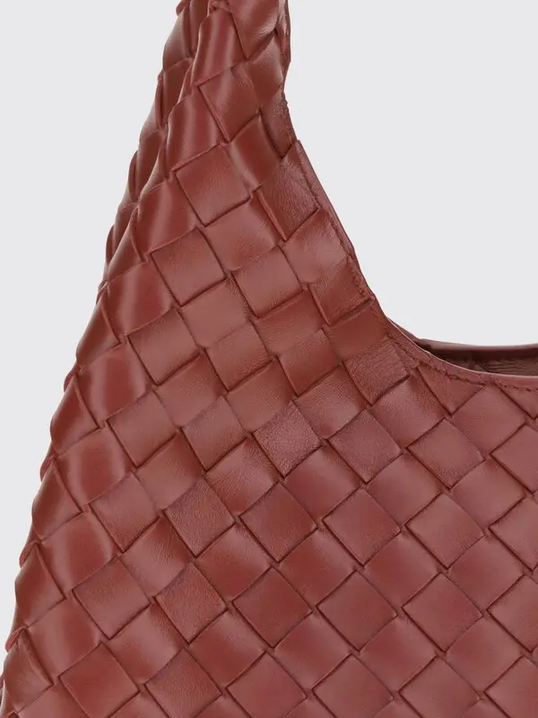 Bottega Veneta Campana Small Woven Leather Bag - Red