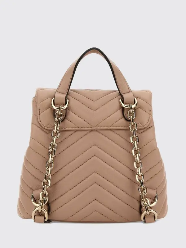Gucci Gg Marmont Chevron Quilted Nappa Backpack - Cream