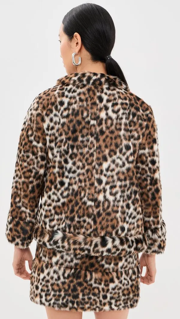 Marc Jacobs Faux Fur Leopard Jacket