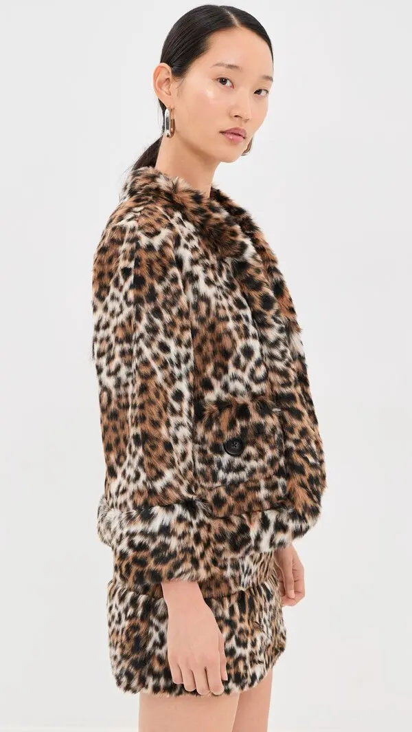 Marc Jacobs Faux Fur Leopard Jacket