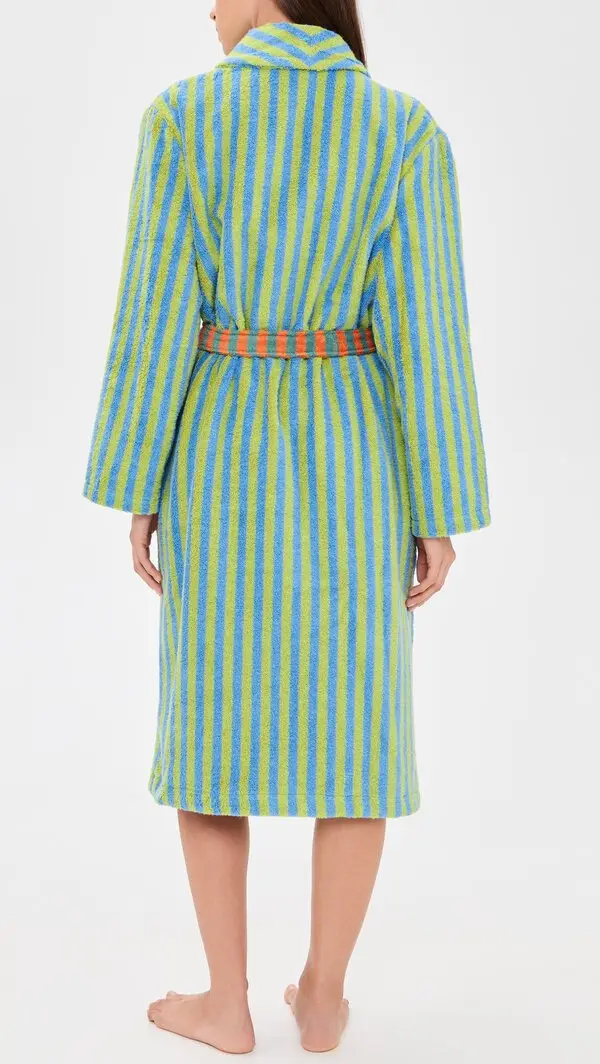 DUSEN DUSEN Terry Cotton Bathrobe - Grasshopper