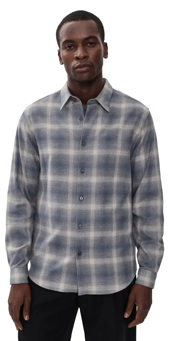 Theory Faded Plaid Irving Shirt - Inkling Multi
