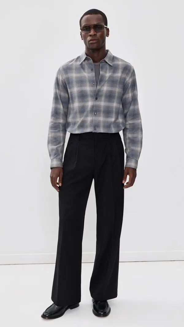 Theory Faded Plaid Irving Shirt