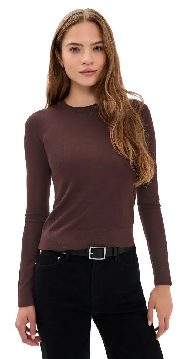 Sold Out NYC The Refined Crew Sweater - Chocolate