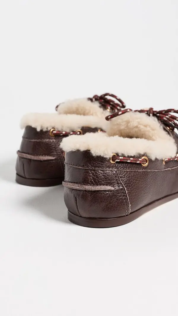 Larroude Cyprus Shearling Boat Shoes