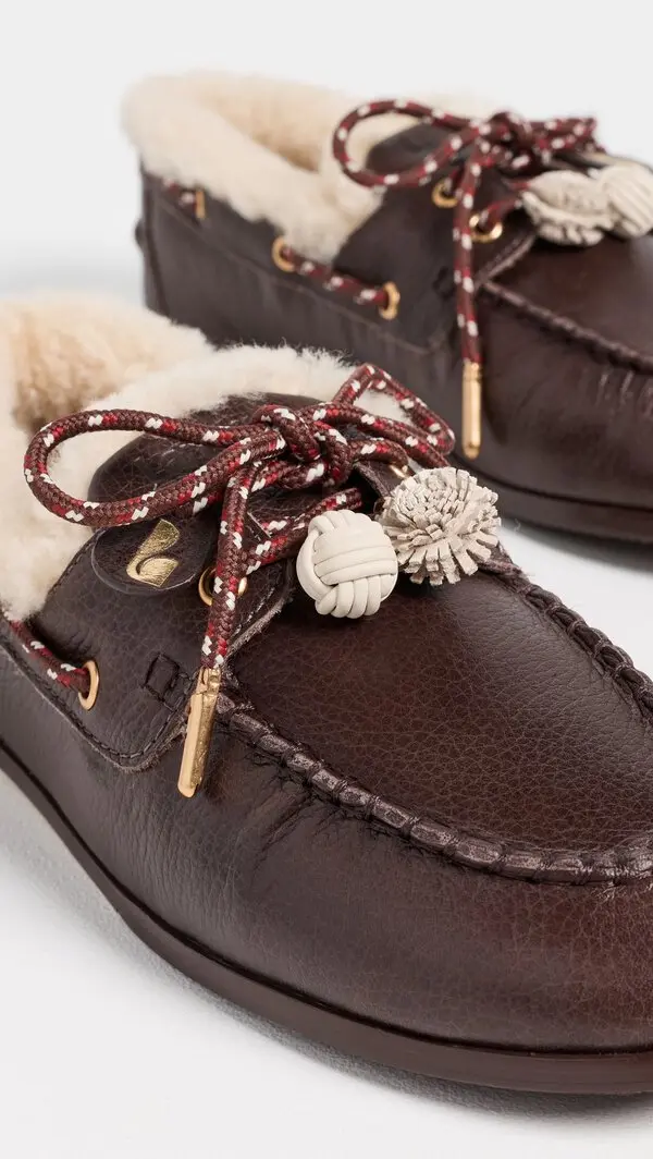 Larroude Cyprus Shearling Boat Shoes